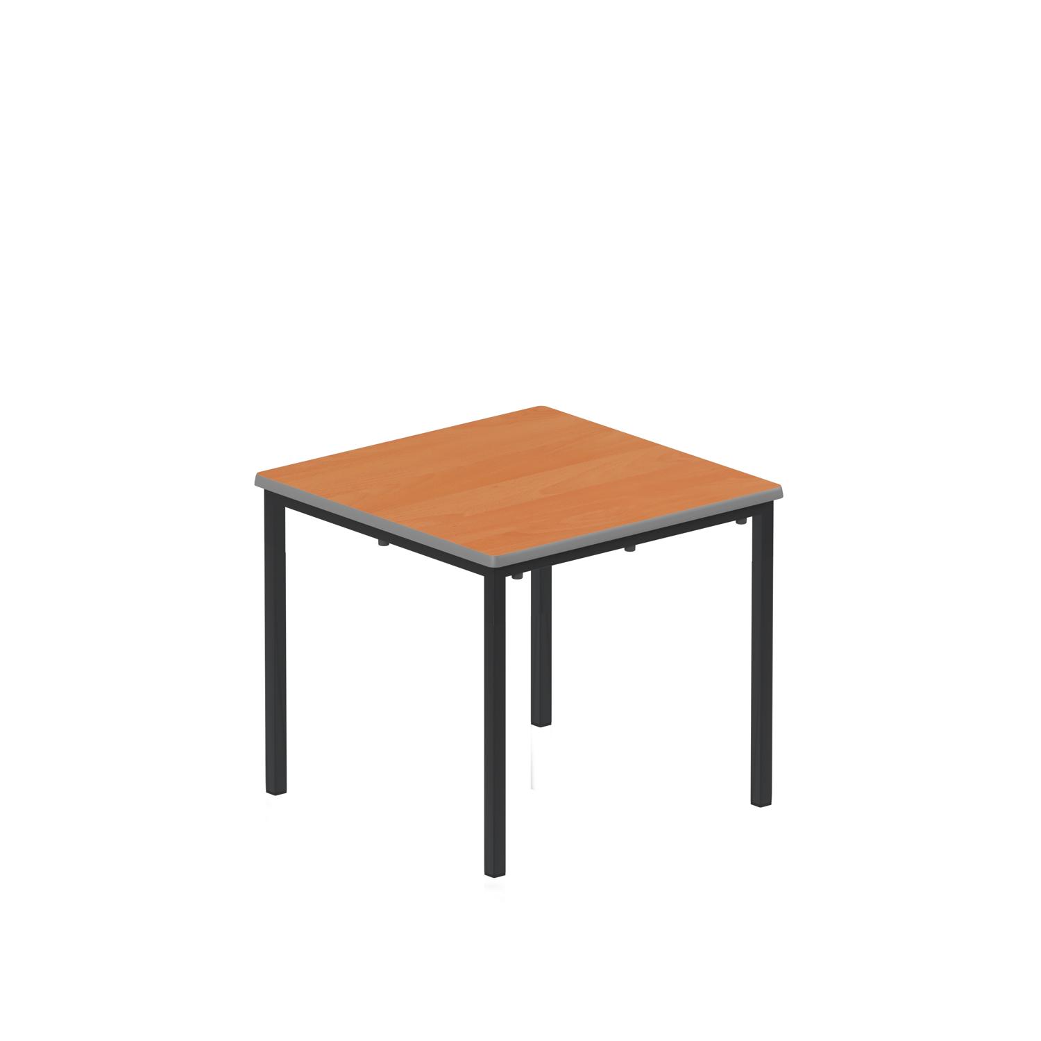 Titan Flat Pack Classroom Table 600 X 600 X 530 Beech/Black T-TABLE-6053BE