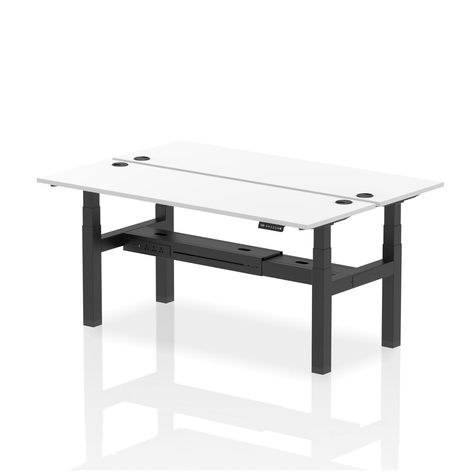 Air Back-to-Back 1800 x 600mm Height Adjustable 2 Person Office Bench ...