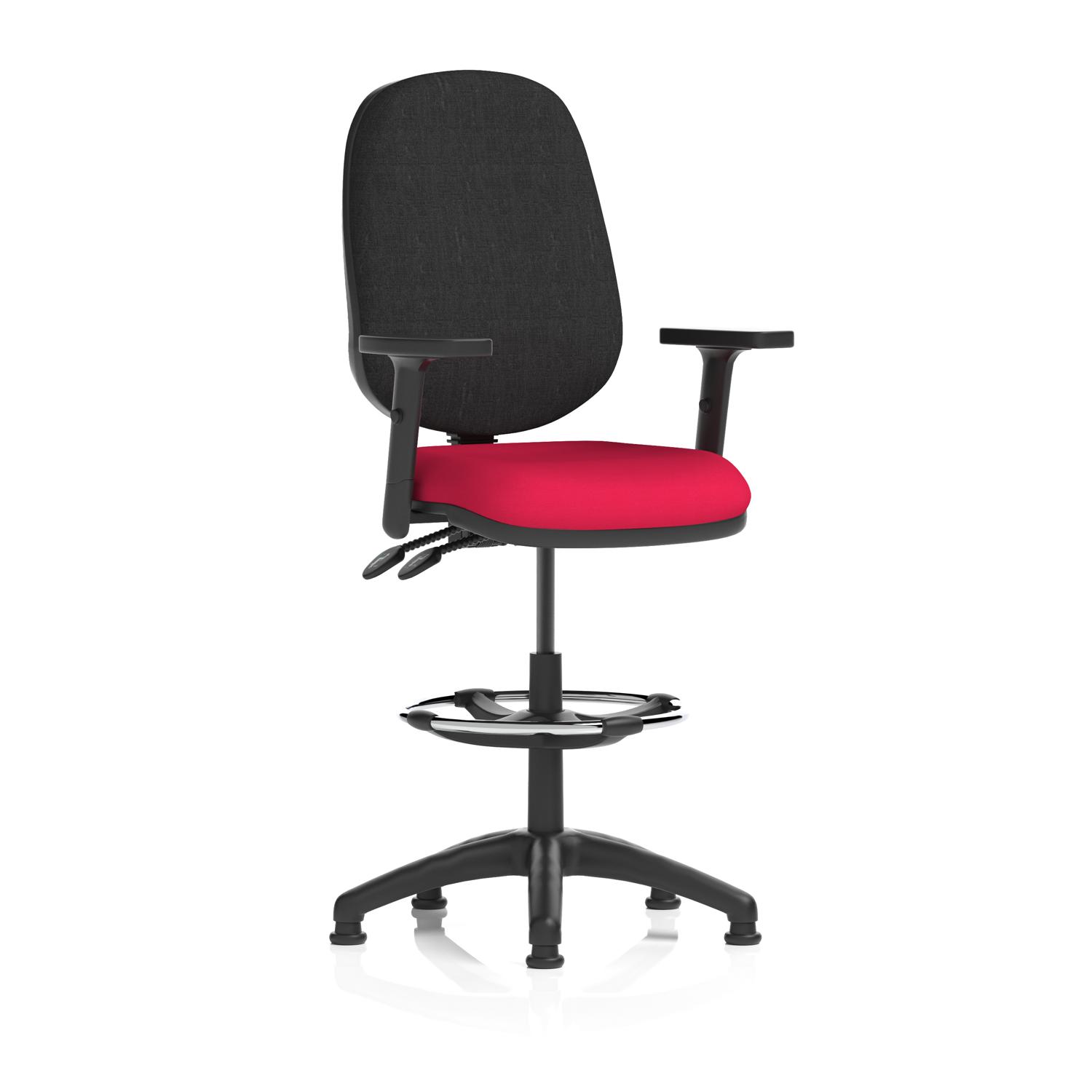 Eclipse Plus II Lever Task Operator Chair With High Rise Draughtsman ...