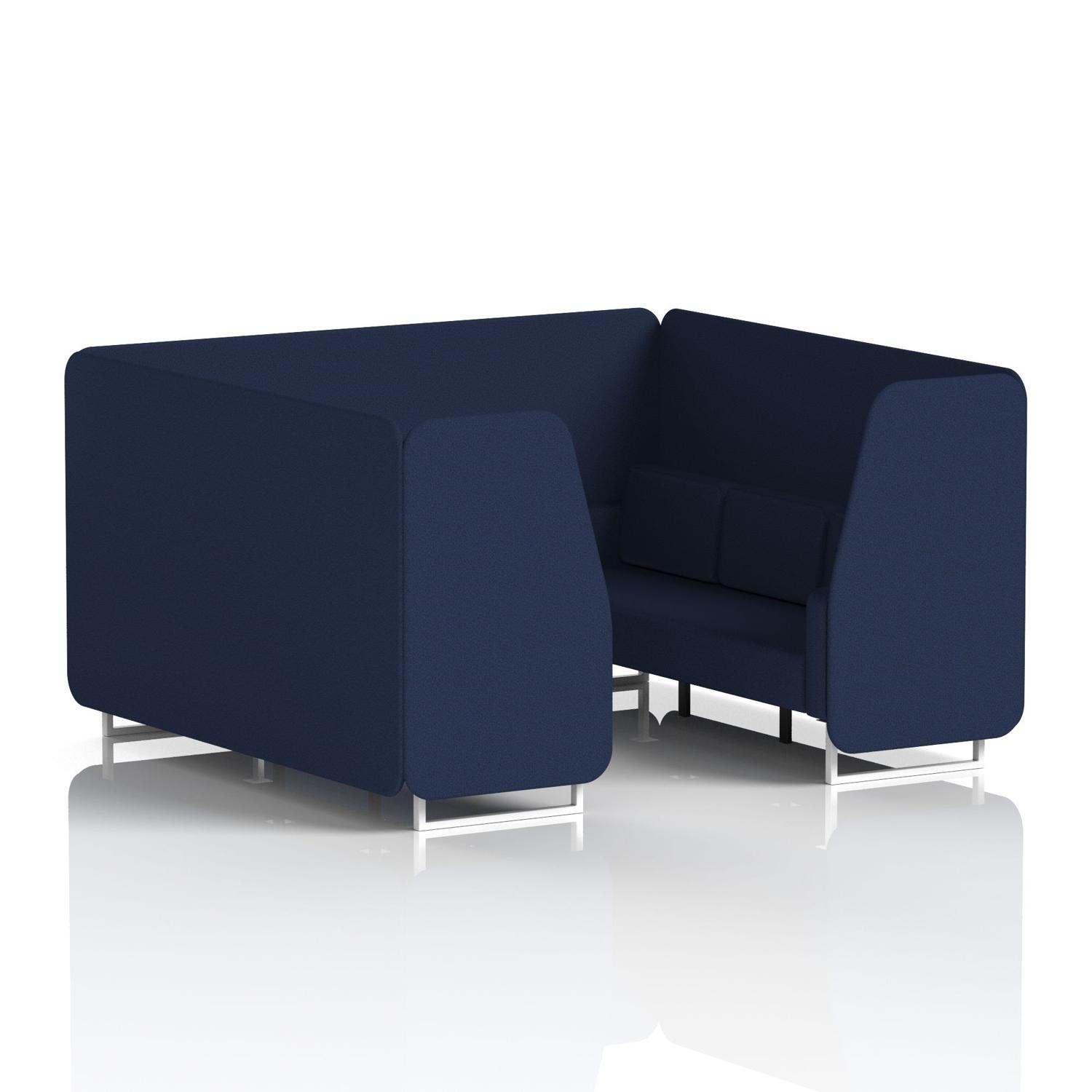Brixworth 6 Seater Booth With White Legs In Synergy Fabric - Alike ...